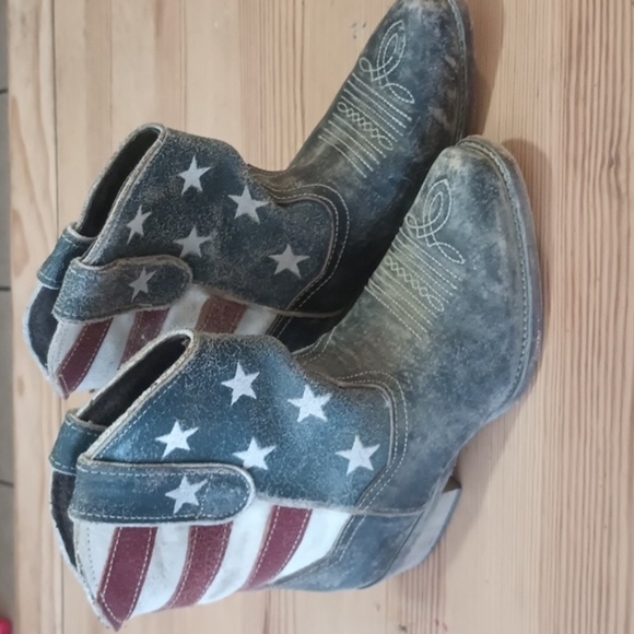 Roper | Shoes | Distressed American Flag Leather Boots | Poshmark